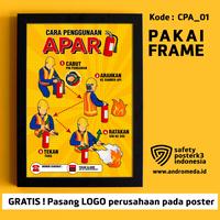 Review Safety Poster K3 : Cara Penggunaan Apar + Frame - 80x60 cm+frame ...
