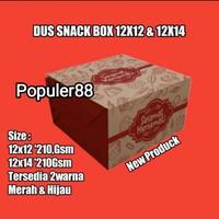 Review Dus Snack Box 12x12 & 12x14 / Dus Kotak Makan Nasi - 12x12 Merah ...