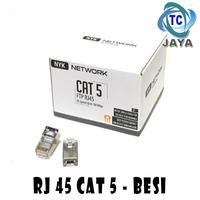 Review Conector RJ45 CAT5E Metal Plat Besi Outdoor CAT 5E 1 box 50pcs ...