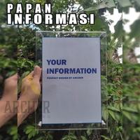 Jual Papan Informasi Akrilik Terlengkap - Daftar Harga Mei 2024 ...