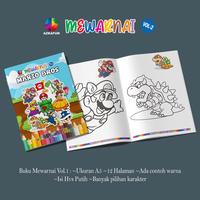 Review Buku Mewarnai Vol-2 - buku mewarnai karakter anak - MARIO BROS ...