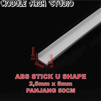 Review ABS Stick U Shape - Stick Plastik Penampang U - Maket Besi Kanal ...