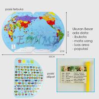 Review MAINAN EDUKASI MAP OF THE WORLD BENDERA DUNIA PETA DUNIA | Tokopedia