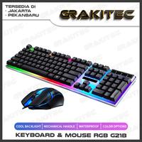 Review Paket Gaming G21B Keyboard Mouse RGB / Set Gaming Mouse dan ...