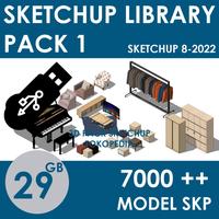 Review Sketchup Model Library Pack 01 - Flashdisk | Tokopedia