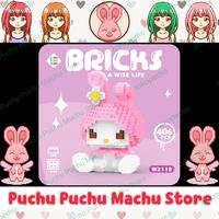 Review BRICKS MY MELODY Duduk Imut Balok Susun Nano Block Brick SANRIO ...