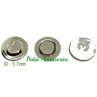 Review Magnet Pin/Magnet Nama Dada Caution Bulat Diameter 17mm(10mm ...