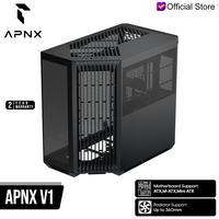 Review APNX V1 Mid Tower ATX Dual Chamber PC Case - Black | Tokopedia