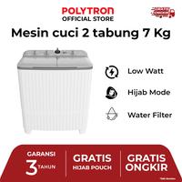 Review POLYTRON Mesin Cuci 2 Tabung Giant Series Hijab 7 KG PWM 7076 ...