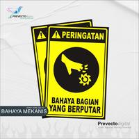 Review Sticker Safety Sign K3 Bahaya Mekanis Rambu Peringatan Bahaya ...