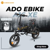 Review ADO A16 XE Black Ebike-16 Inch Folding Electric Mountain Bike ...