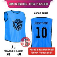 Review Rompi Bola - Rompi Futsal Plus Sablon Depan Belakang 1 Warna ...