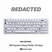 Review Redacted Keycaps PBT Dyesubt 151 Keys Cherry Profile Keycaps ...