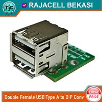 Review Socket Double Port Soket Dual USB A Female 2.0 to DIP PCB ...