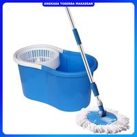 Review Alat Pel Lantai SPIN MOP Otomatis Ember Baskom Air Pengepel Lap ...
