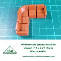 Review AN - Miniatur Sofa Siku L / Maket Kursi Sudut Skala 1:50 ...