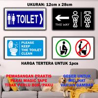 Review logo gambar tanda petunjuk toilet wc / dekorasi lukisan dinding ...