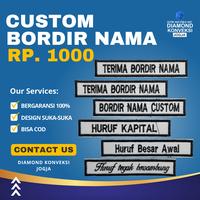 Review Custom Bordir Nama | bed nama dada , name tag , nama bordir ...