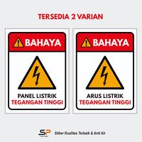 Review Stiker Sign Panel Listrik Tegangan Tinggi / Arus Listrik ...