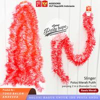 Review Slinger merah putih / slinger tinsel hiasan agustus / slinger ...