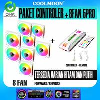 Review COOLMOON FAN CASING HIFROST PRISM 5PRO ARGB PWM 12CM 8 FAN ...