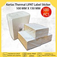 Review Kertas Thermal Lipat 100x150 Isi 500 Label Print Resi Alamat ...