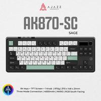 Review Ajazz AK870 / AK-870 Tri-Mode Keyboard Gasket Mount With OLED ...