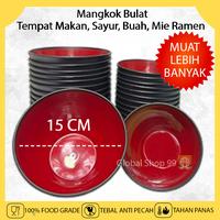 Review Tempat Makan MANGKOK PLASTIK MELAMIN BULAT Wadah Mie Ramen Sayur ...