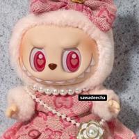 Review Labubu Macaron - Dress labubu set / baju pesta labubu - Pink ...