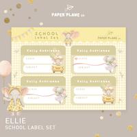Review Sticker Label Nama Mata Pelajaran Cartoon Collection - Ellie ...
