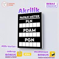 Review Papan Meteran PAM PLN GAS Acrylic Sign Board Signage Akrilik ...