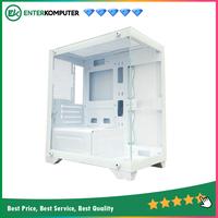 Review Casing CUBE GAMING BLUEY WHITE - mATX Gaming Case - All White Inside - Front & Left Side ...