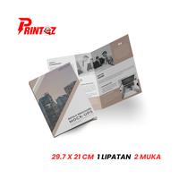 Review Cetak Brosur Lipat Cetak Leaflet A4 2 Sisi Cetak Brosur Pamflet Murah - Bifold Brochure ...