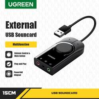 Review UGREEN 40964 USB External Eksternal Soundcard Stereo Sound Card ...