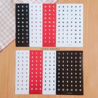 Review Sticker Alphabet Number Stiker Huruf Alfabet Angka Bulat Bold ...