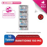 Jual Ranitidine 150 Mg 10 Tablet Murah - Harga Terbaru 2021