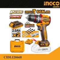 Review Bor Impact Baterai 20V P20S Brushless Impact Drill (66Nm 13mm) INGCO CIDLI20668 Bor ...