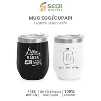 Review Custom Mug Egg Coffee Shaped Cupapi Custom Laser Grafir Souvenir ...