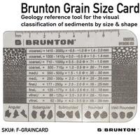 Review Brunton Grain Size Card geology reference tool for the visual ...