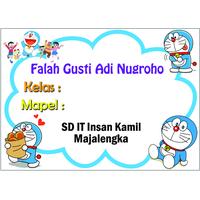 Review Stiker Buku Doraemon / Label Buku Doraemon / Stiker Nama Buku ...