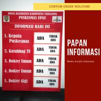 Jual Papan Informasi Kantor Terlengkap - Harga Murah Maret 2024