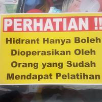 Review SIGN LABEL STICKER PERHATIAN HYDRANT HANYA BOLEH DIOPERASIKAN ...
