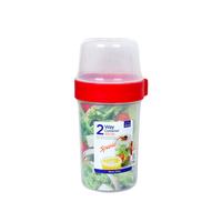 Review Toples Makanan 2 Way Container 760ml+310ml-LLS223 ORIGINAL LOCK ...