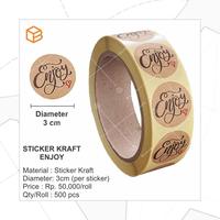 Review Stiker Kraft Enjoy | Sticker Label Seal Dekor STK-ENJOY | Tokopedia