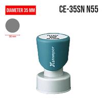 Review Stempel logo/nama // Shachihata Xstamper Bulat // Stampel custom TTD - CE 35SN N55 ...