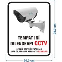 Review Sticker Safety Sign CCTV TOKO / KANTOR / GUDANG | Tokopedia