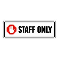 Review RAMBU PLANG STOP STAFF ONLY 30CM X 10CM AKRILIK | Tokopedia