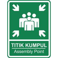 Jual Rambu K3 Titik Kumpul. Sign Assembly Point. 30x40cm - Kota ...