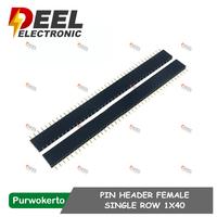 Jual PIN HEADER FEMALE 2.54MM SINGLE ROW STRIP 1X40 BLACK HITAM - Kab ...