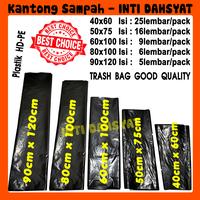 Jual Kantong Plastik Sampah Trash Bag HD-PE Hitam uk. 40x60cm 50x75cm 60x100cm 80x100cm 90x120cm ...